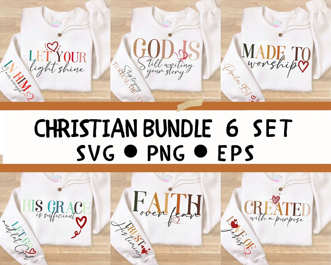 Boho Christian Svg Png Bundle, Religious Svg, Sleeve Sweatshirt Design ...