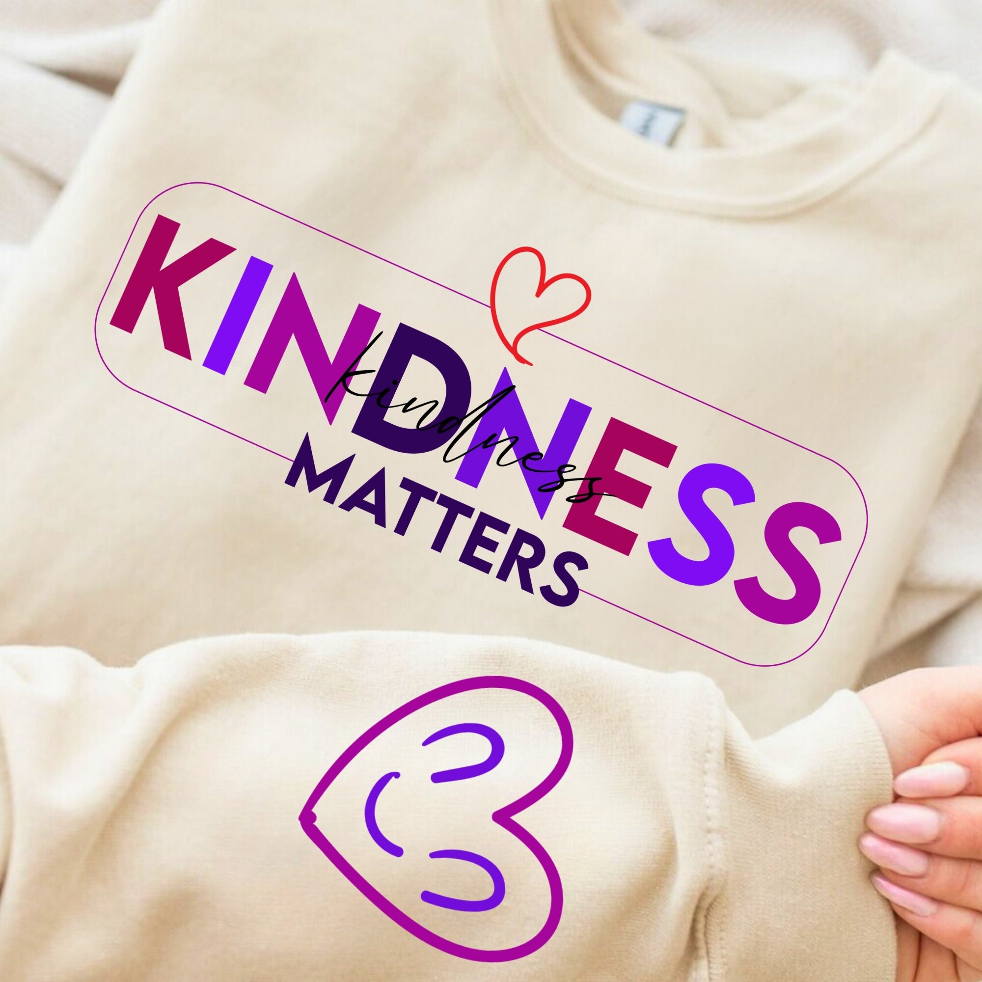 Kindness Matters SVG PNG, Motivational Sleeve Shirt Design Svg ...