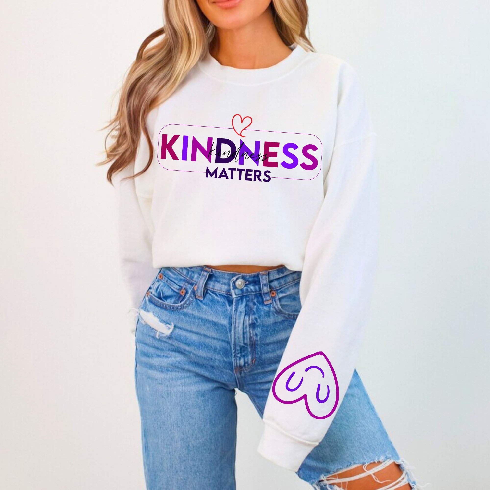 Kindness Matters SVG PNG, Motivational Sleeve Shirt Design Svg ...