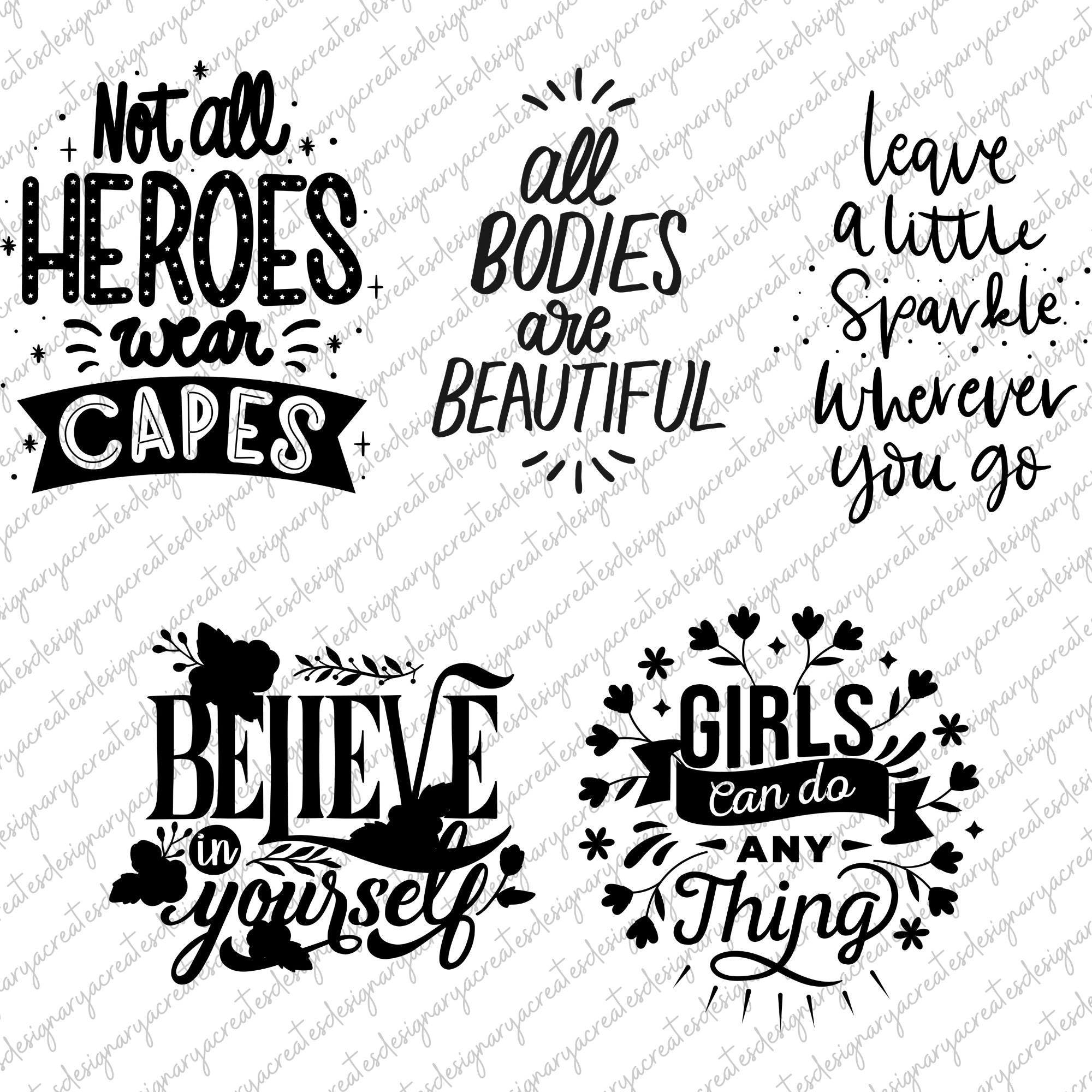 Women Empowerment Bundle SVG, Motivational Svg, Positive Quotes Svg ...