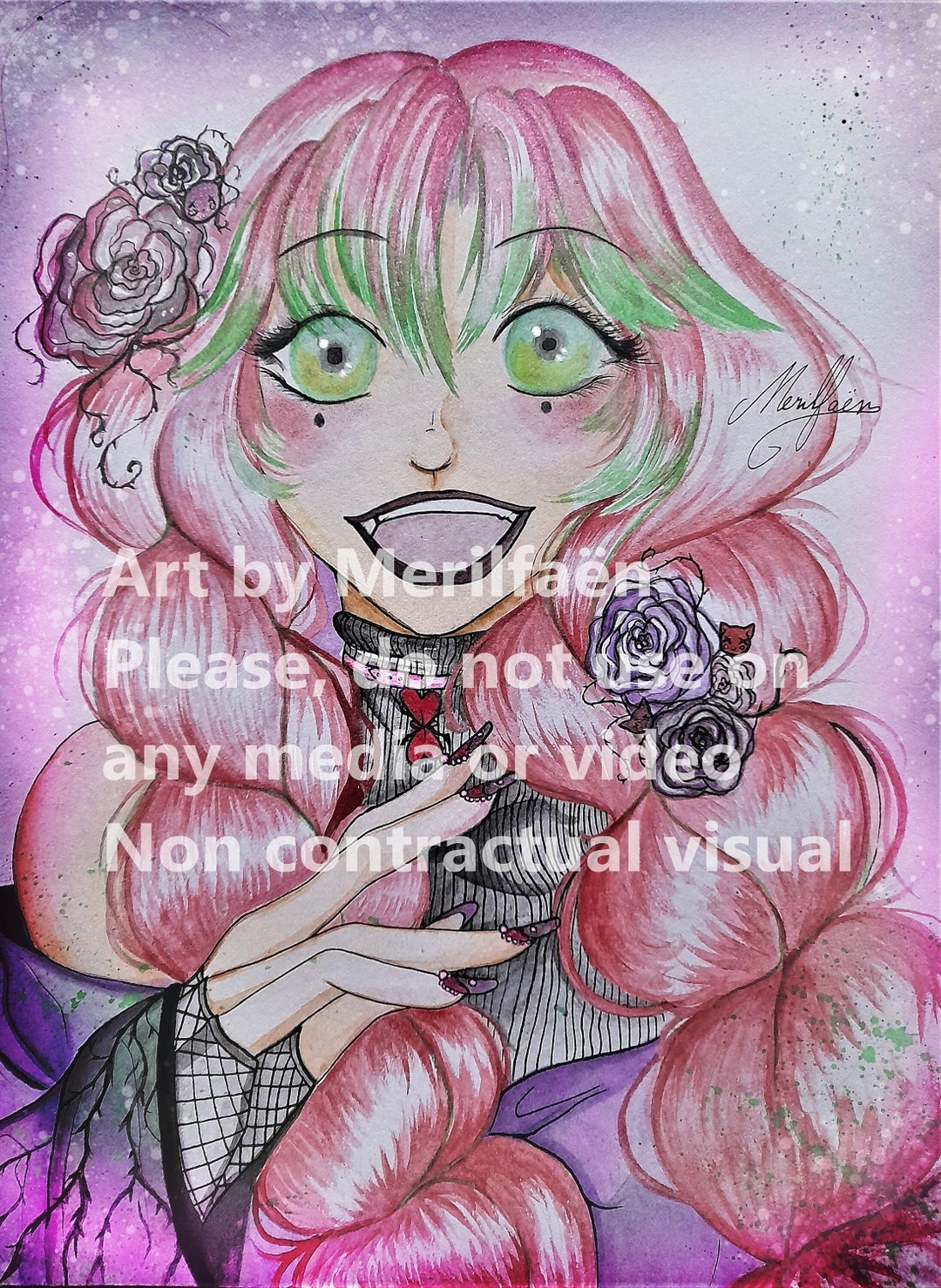 Print Mitsuri Kanroji demon Slayer - Etsy