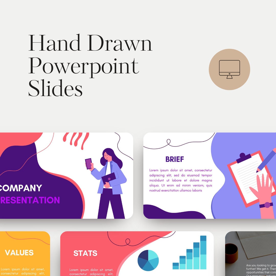 Hand Drawn Powerpoint Slides - Etsy