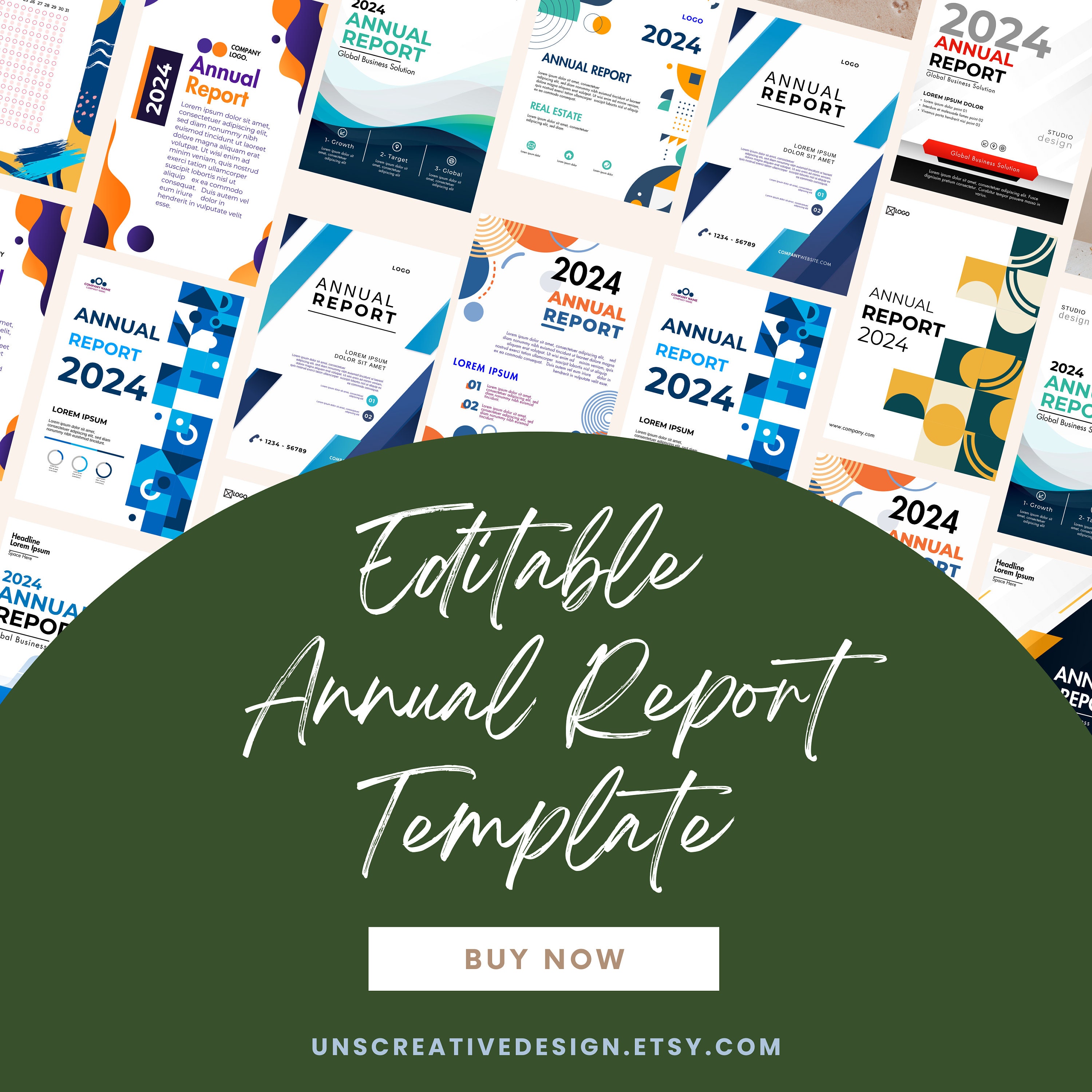 Editable Annual Report Designs - Etsy