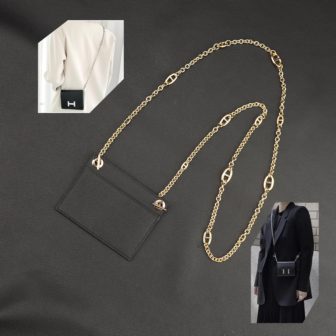 Epsom Leather Wallet Chain Strap: Crossbody Shoulder Bag Accessory - Etsy