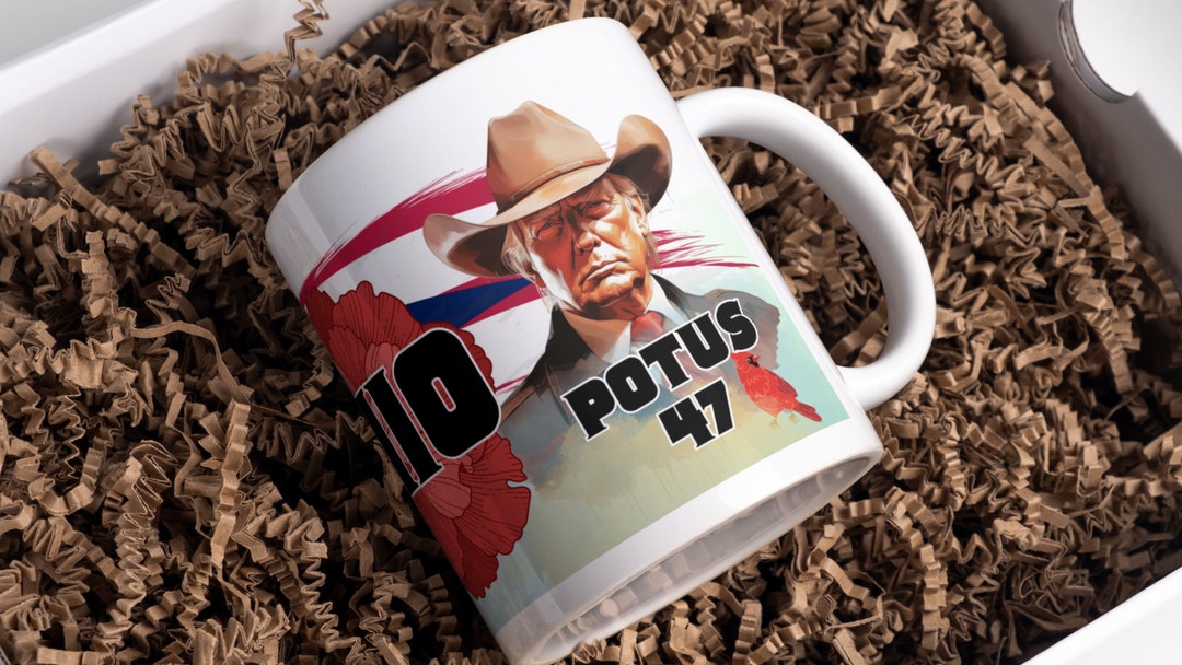 Donald TRUMP Cowboy Gift MUG Ohio State , POTUS 47 , President 2024 ...