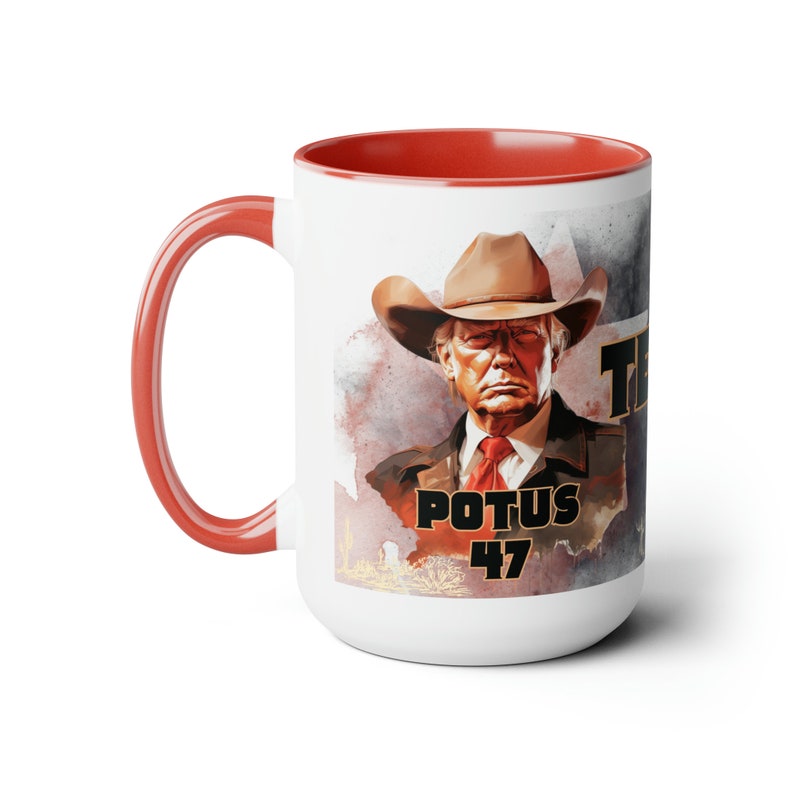 Donald Trump Cowboy Gift MUG Texas State Country ,POTUS 47 , President ...