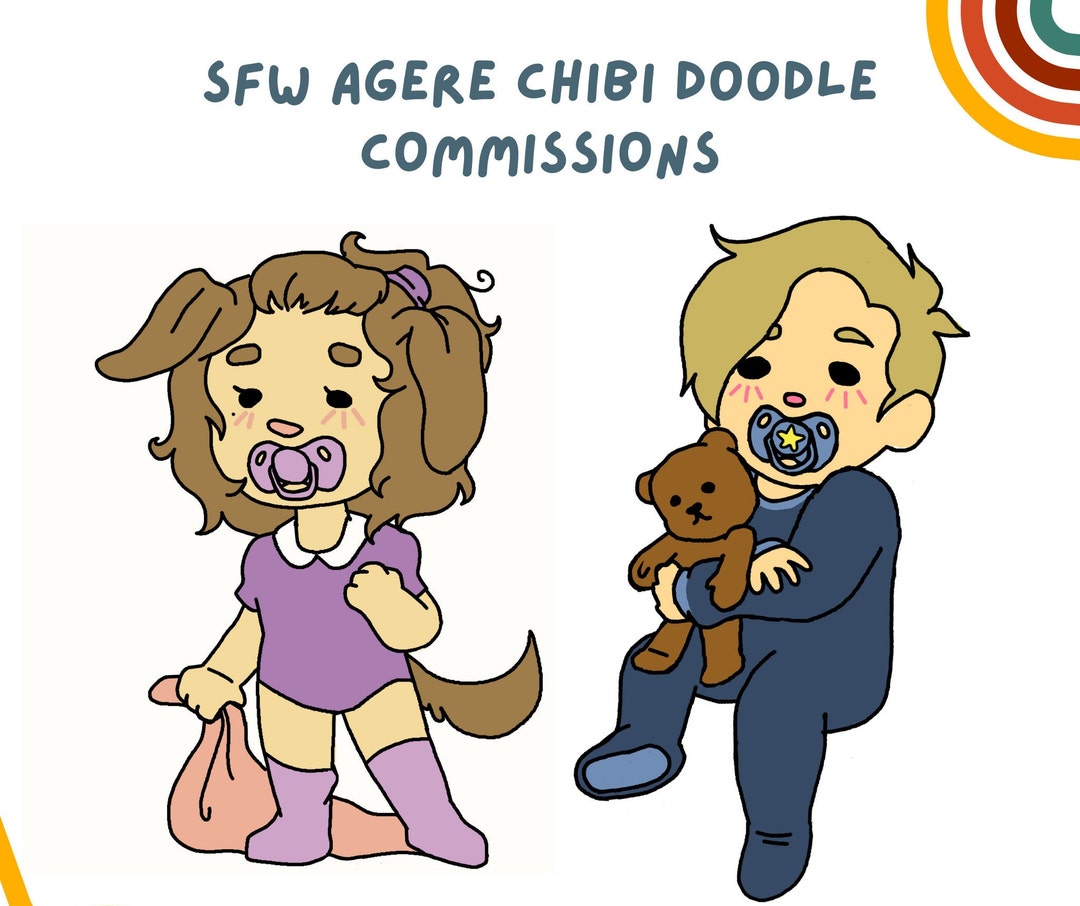 SFW Age Regression Chibi Digital Doodles - Etsy