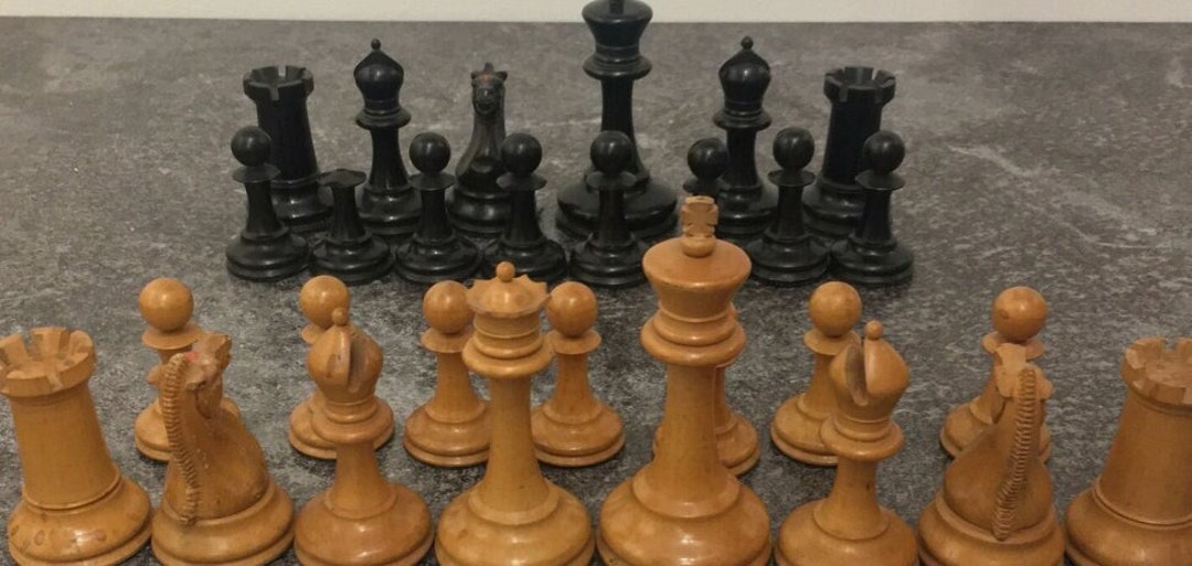 Rare Jaques of London Bo Xwood and Ebony Chess Men - Etsy