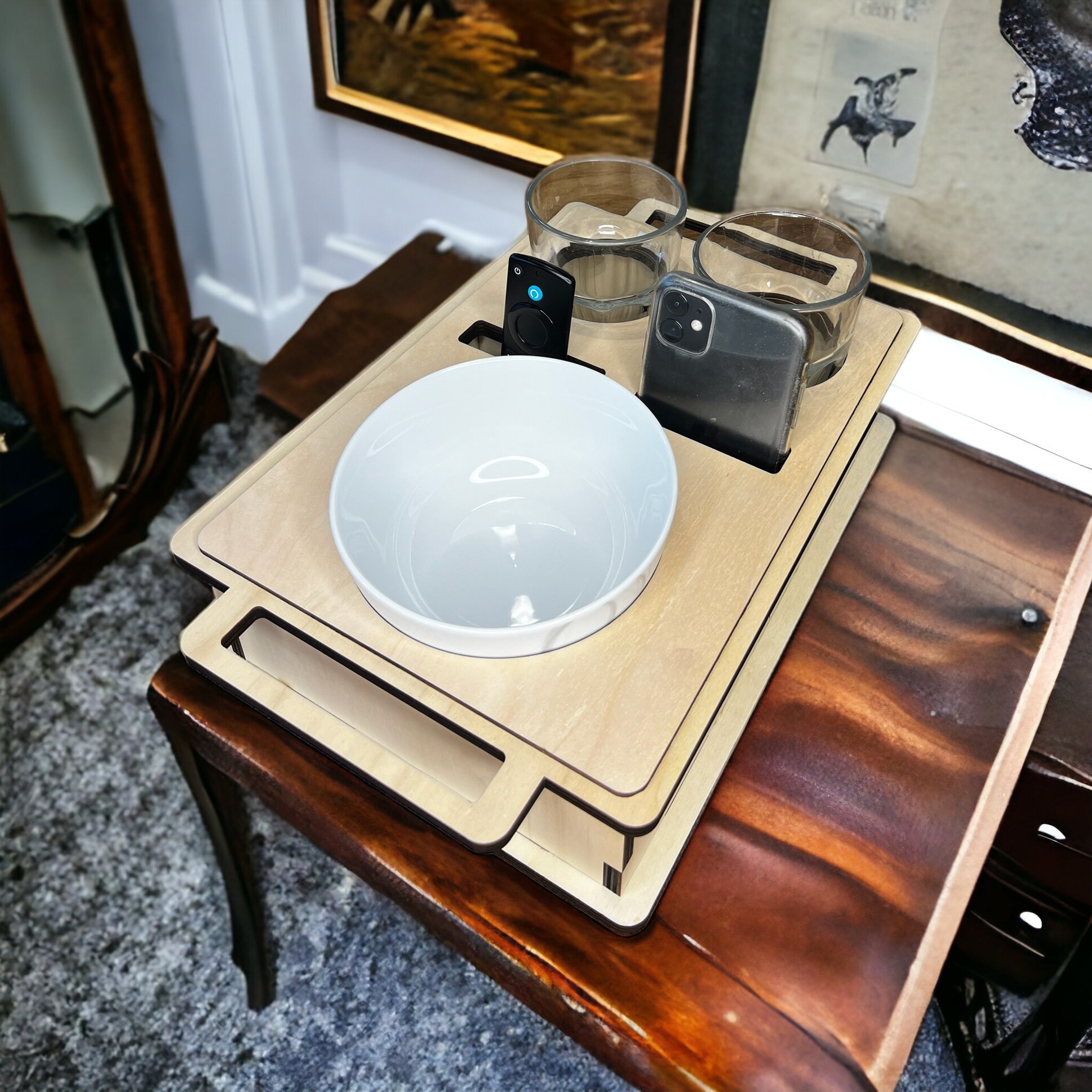 SVG Datei Laser Datei Snackbar Zwei Versionen Sofa Butler Couch Butler ...