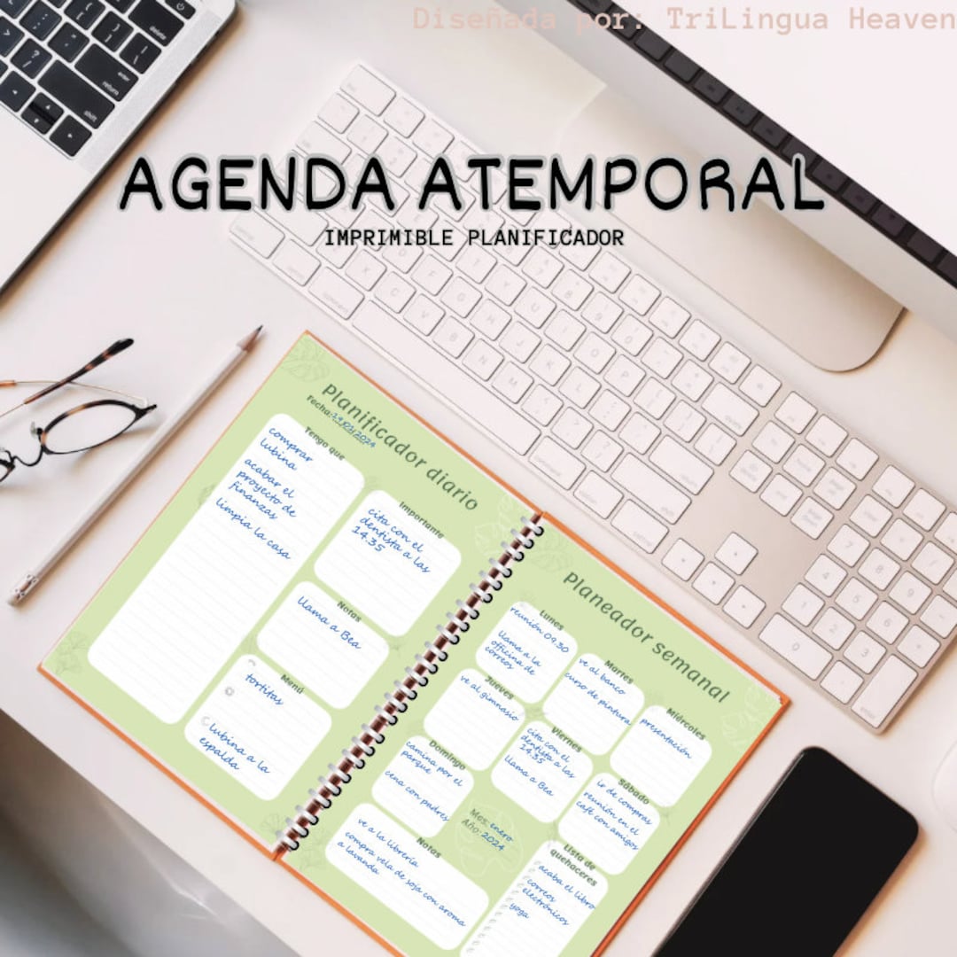 Timeless Agenda PRINTABLE En Español Planificador Diario, Semanal ...