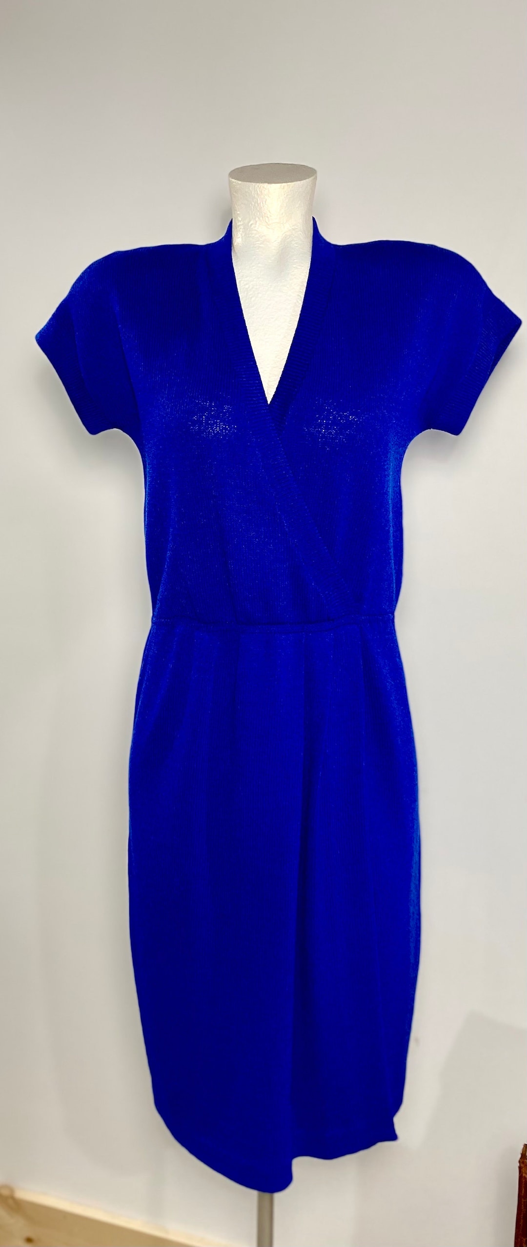 Vintage St. John Royal Blue Famously Knit Dress Sz 6 - Etsy