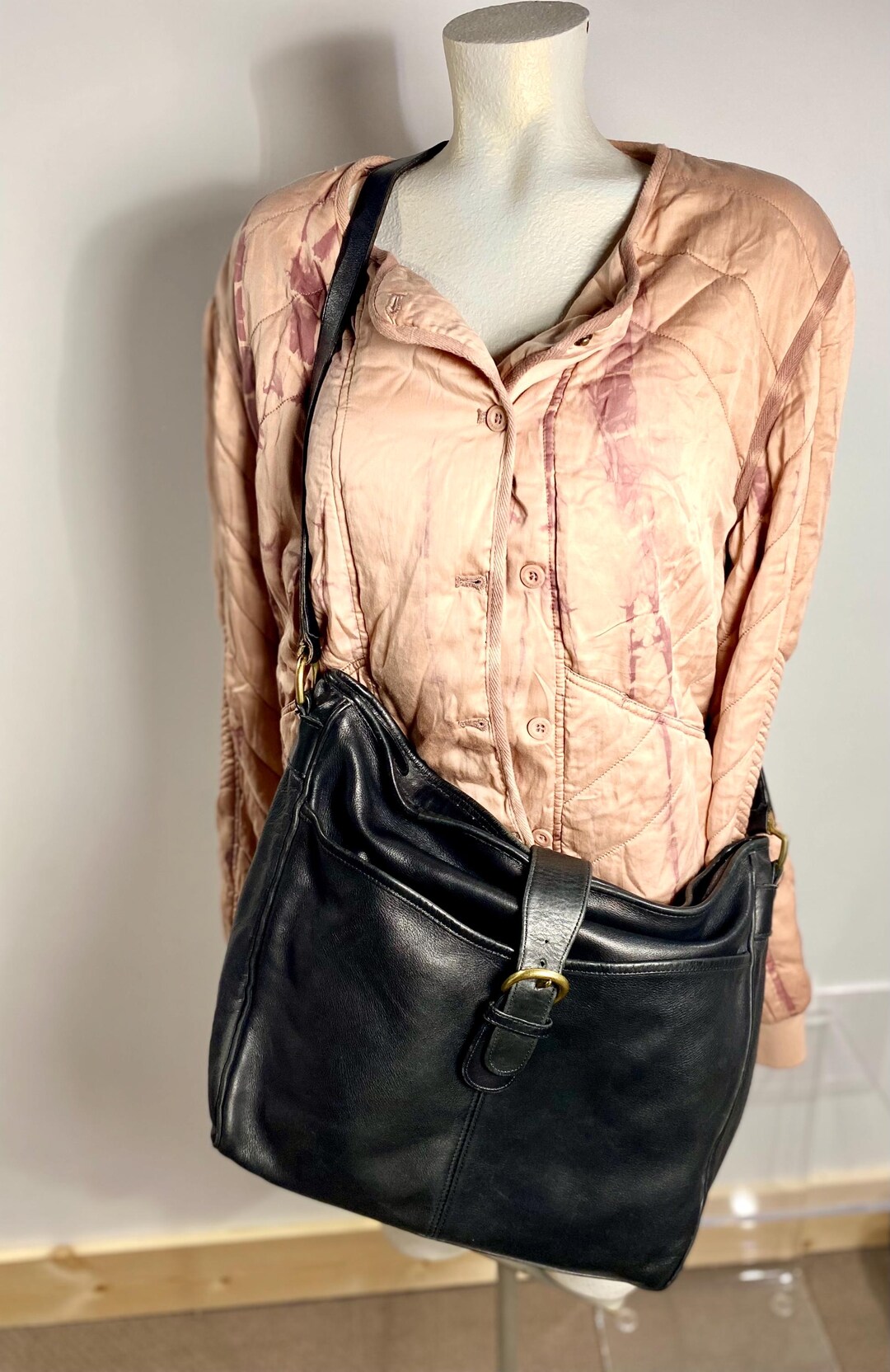 Rare Find Vintage COACH 90s Ulta Large Hobo All Leather Black Bag ...