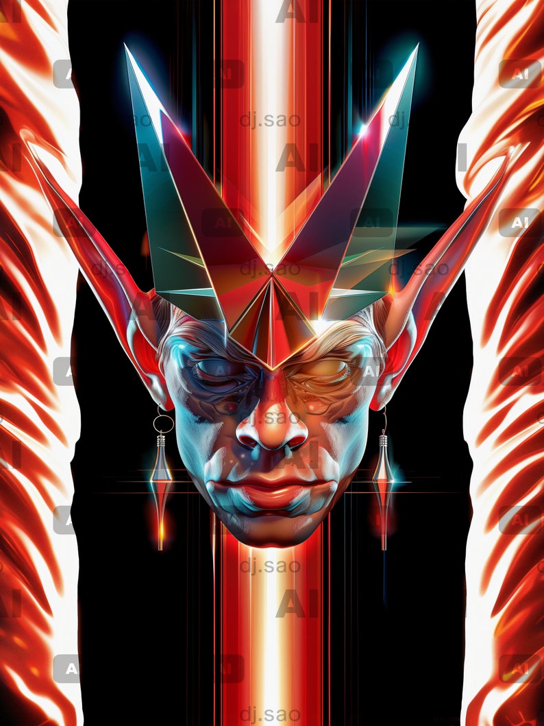 Futuristic Elf Warrior: Surreal Digital Art Print - Downloadable AI Art ...