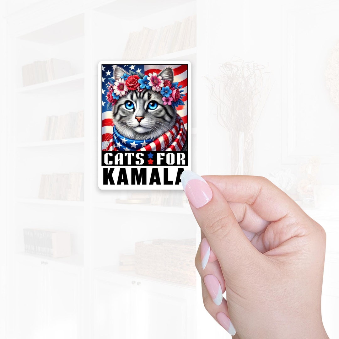 Cats for Kamala Harris 2024, Cats for Kamala Sticker, Cat Election, Cat ...
