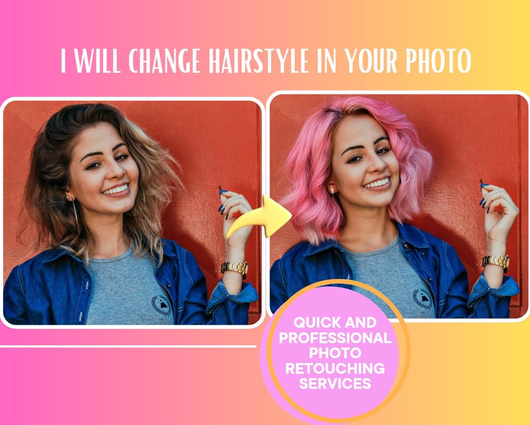 Change Your Hairstyle or Hair Color in Your Photo, Photoshop Service ...