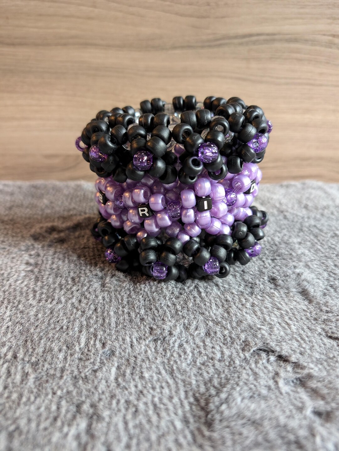 Purple and Black Bridal Kandi Rotator Cuff - Etsy