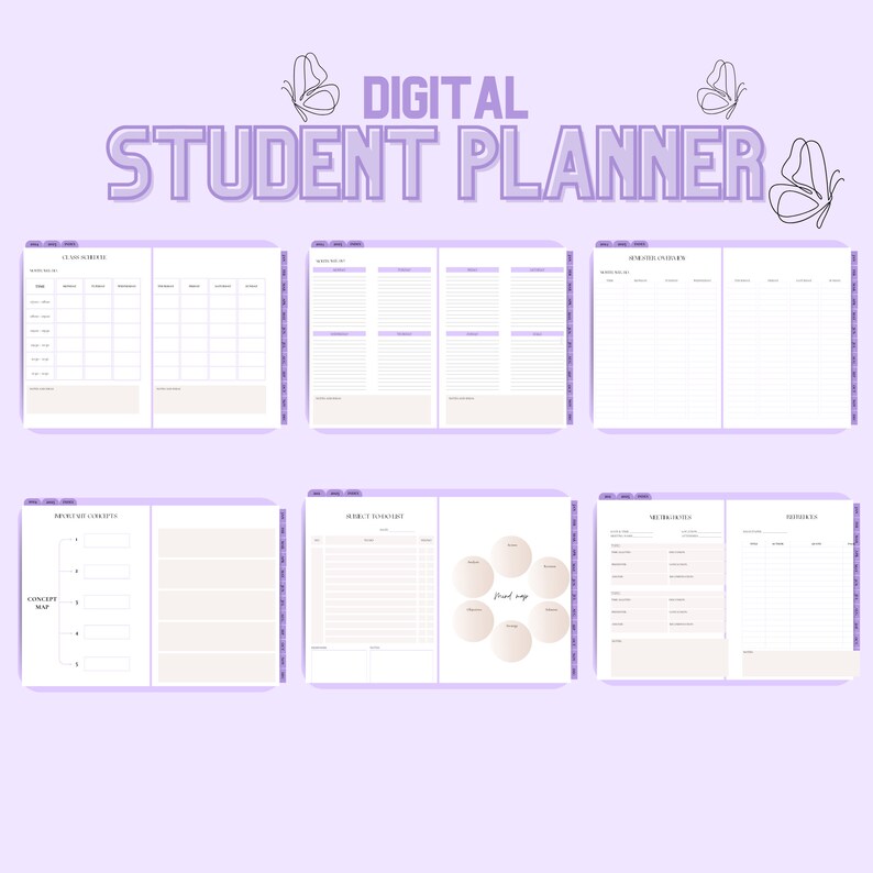 2024 2025 Student Digital Planner, Goodnotes Planner, iPad Planner ...