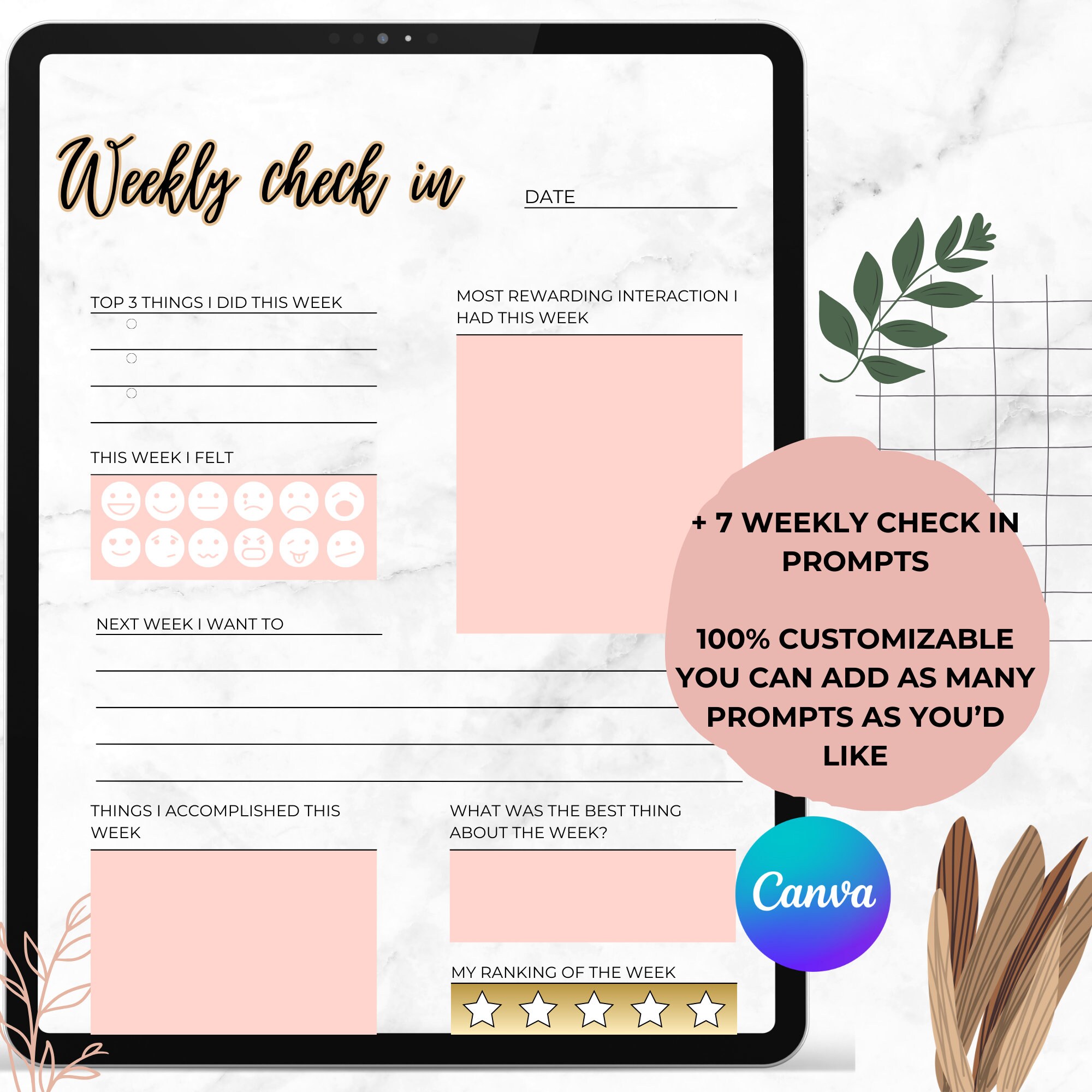 Digital Gratitude Journal Printable Mental Health Journal Digital ...