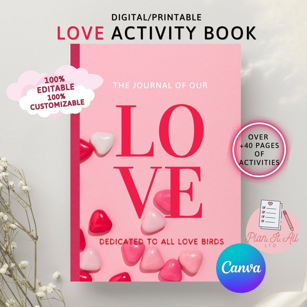 Love Activity Book ,valentine's Day Couple's Activity Book, Valentines ...