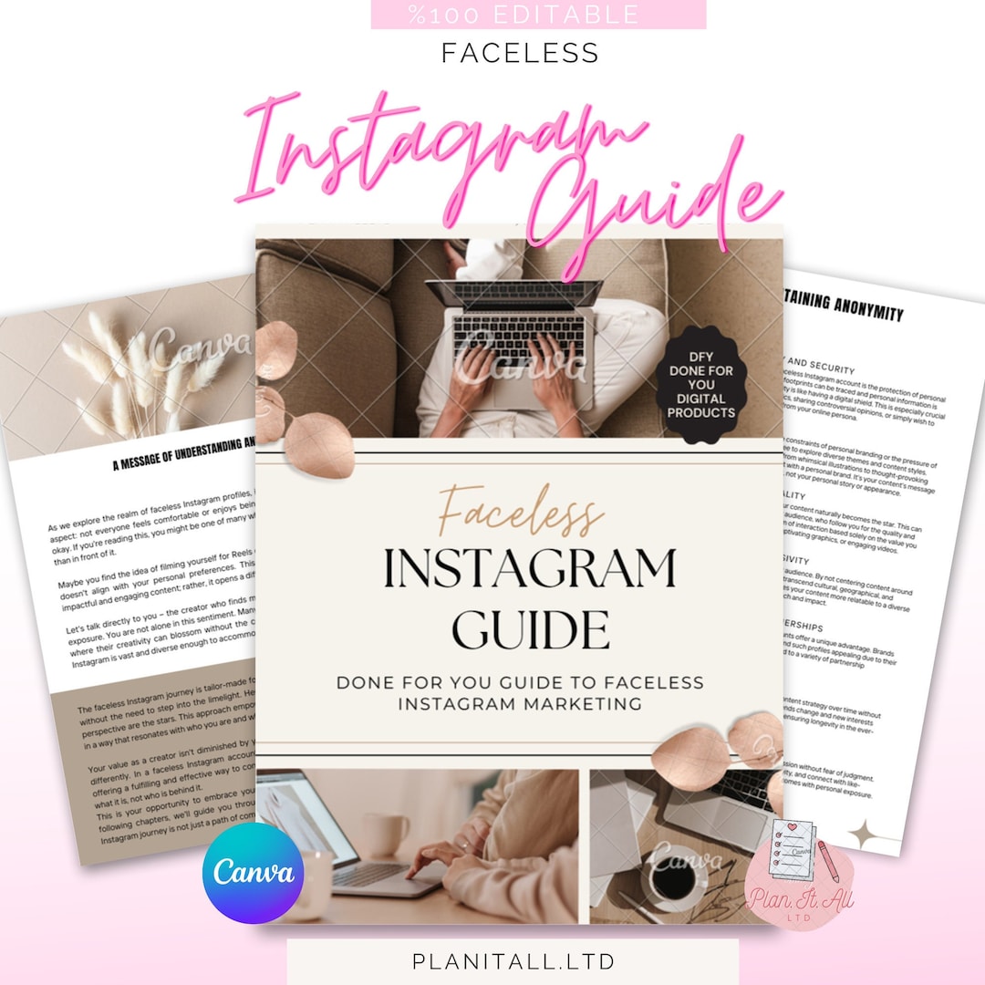 The Faceless Instagram Profile Guide | PLR MRR Resell Right Ebook ...