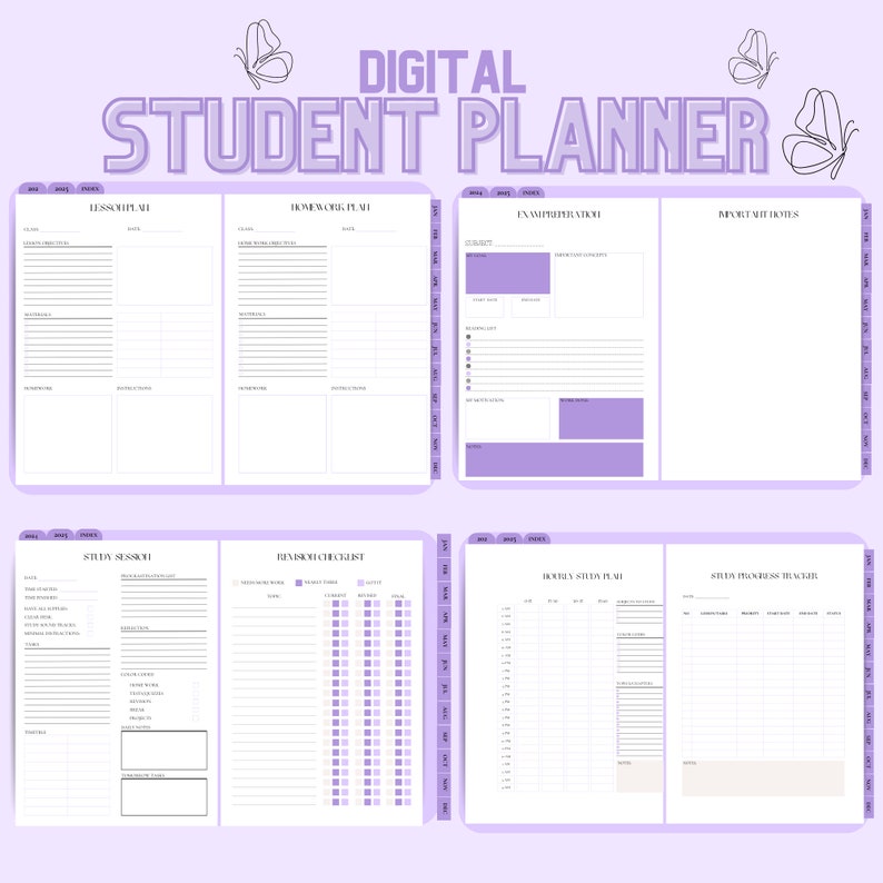 2024 2025 Student Digital Planner, Goodnotes Planner, iPad Planner ...