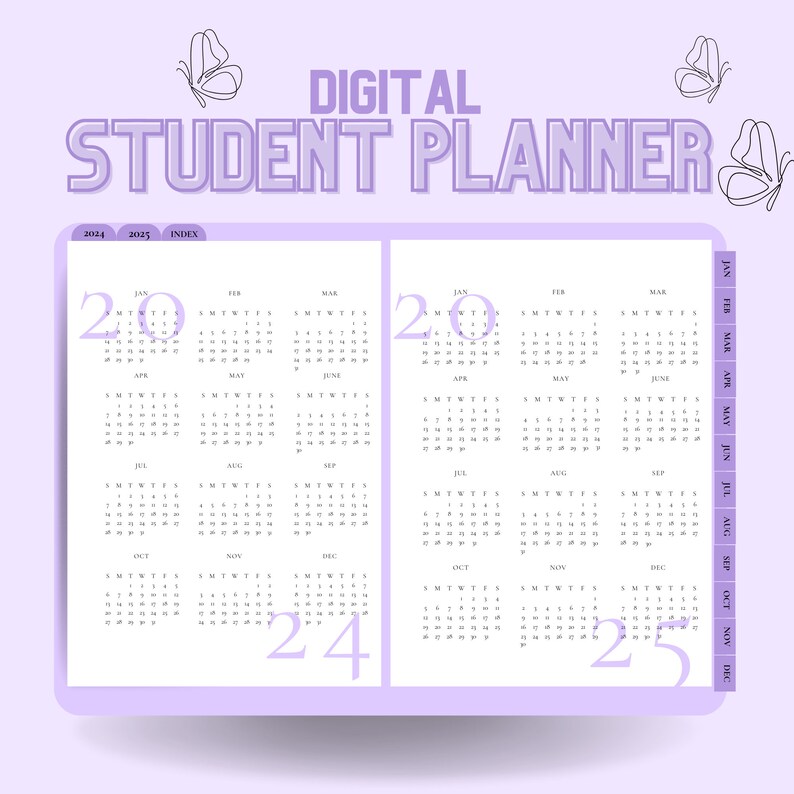 2024 2025 Student Digital Planner, Goodnotes Planner, iPad Planner ...
