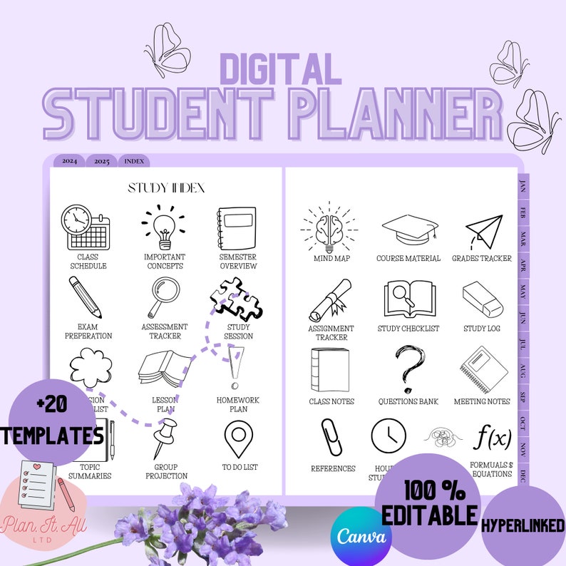 2024 2025 Student Digital Planner, Goodnotes Planner, iPad Planner ...