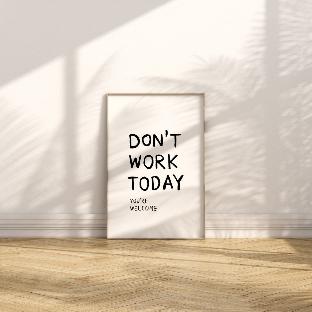 Black Typography Poster Printable, Funny Wall Art, Trendy Wall Art ...