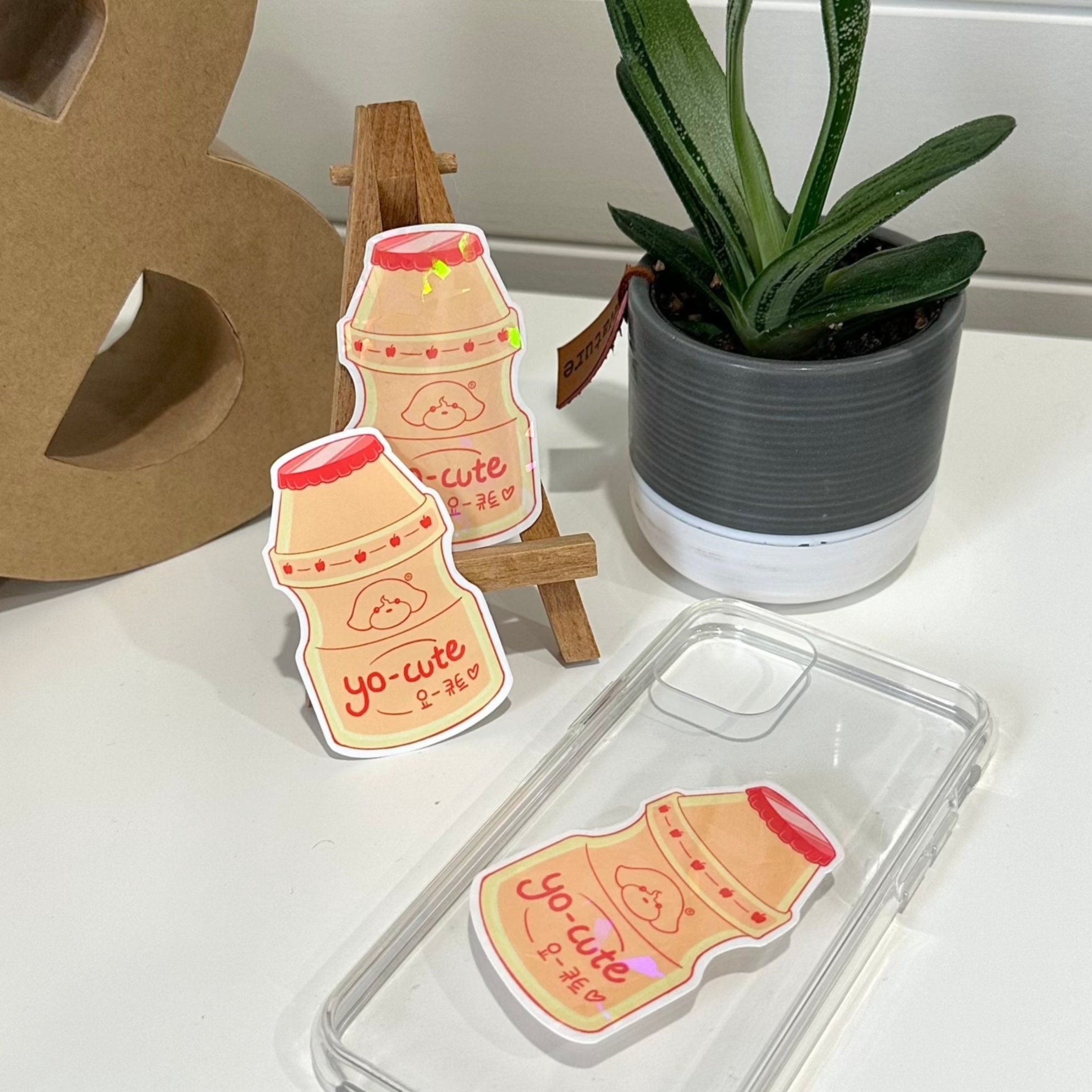 Korean Yogurt Drink Die-cut Vinyl Sticker Laptop Sticker Water Bottle ...