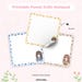 Cute Girl Printable Notepad Template, Printable Square Notepad, Cute ...