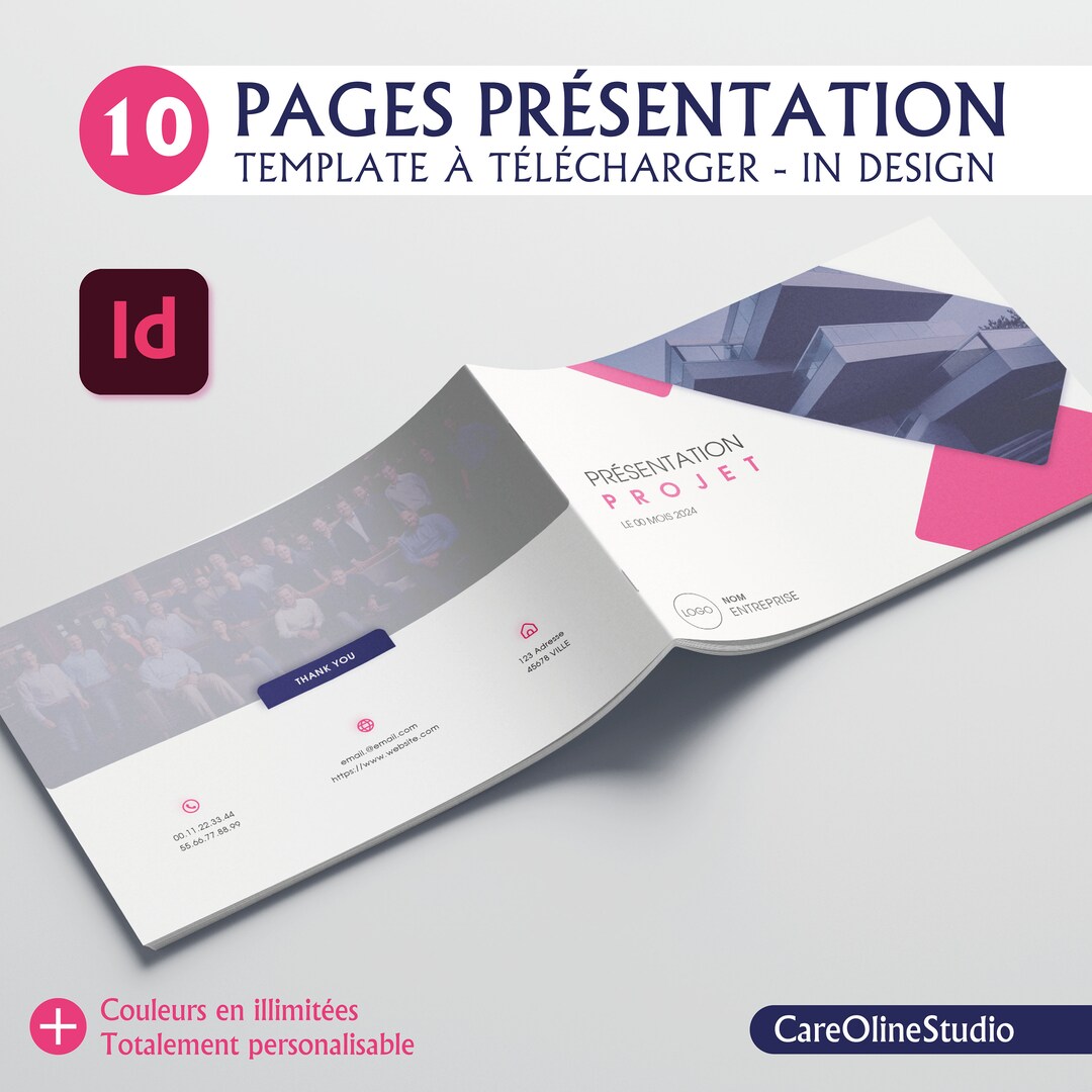 Project Presentation Template Template in French Template for Business ...