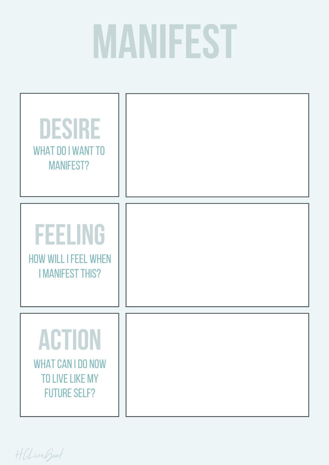 Manifest - Journal Template - Etsy