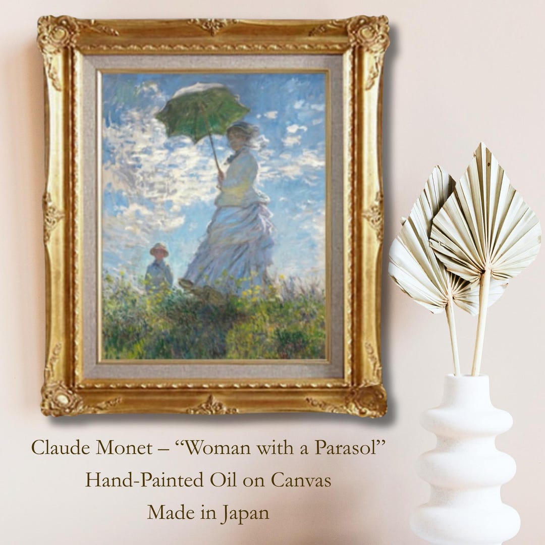 Claude Monet – Woman With Parasol (left View) | Hand-painted Oil ...