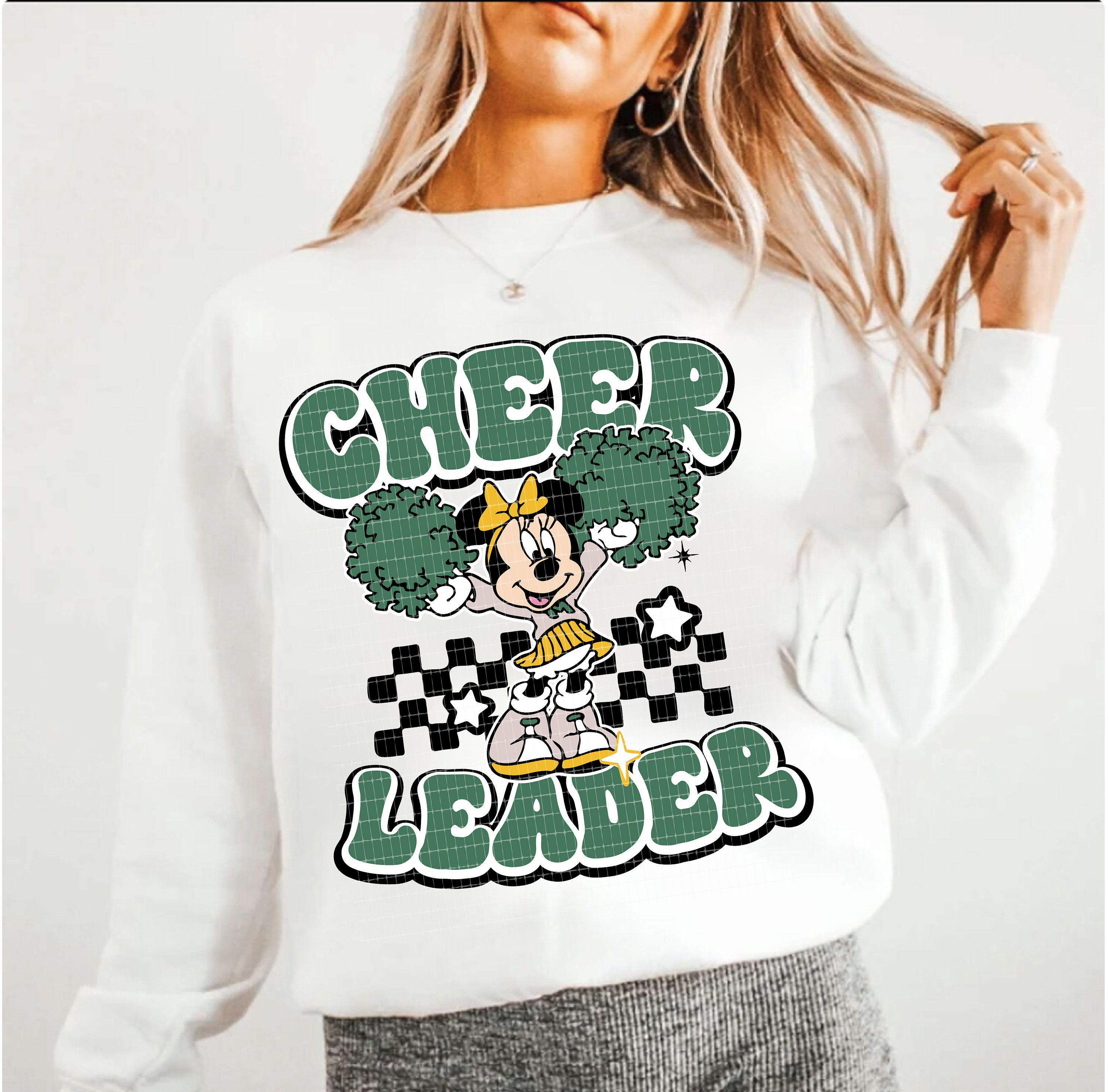 Green Cheerleader PNG, Cheer PNG, Cheer Leader Png, Cheer Mom Png, Mama ...