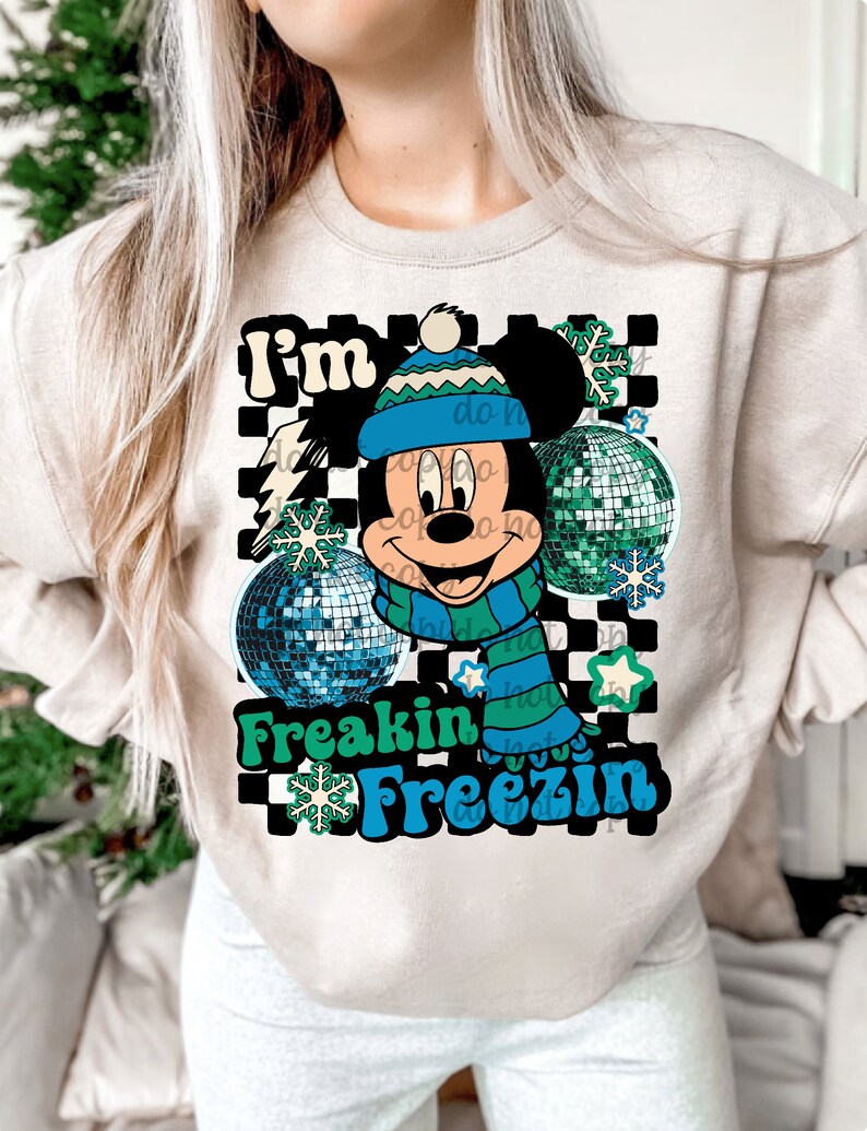 I'm Freakin Freezin Png, Mouse Png, Trendy Winter Png, Sublimation ...
