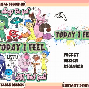 Emotions Png, Today I Feel Png, Cartoon Characters, It's Okay to Feel ...