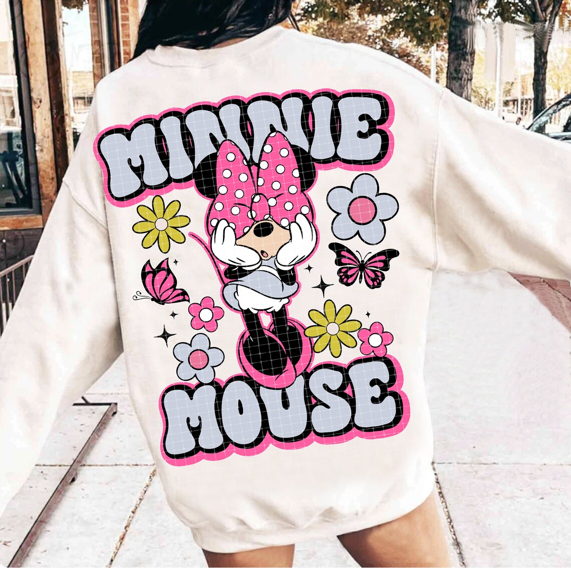 Minnie Mouse Png Sublimation, Mouse Valentines Png, Groovy Sublimation ...