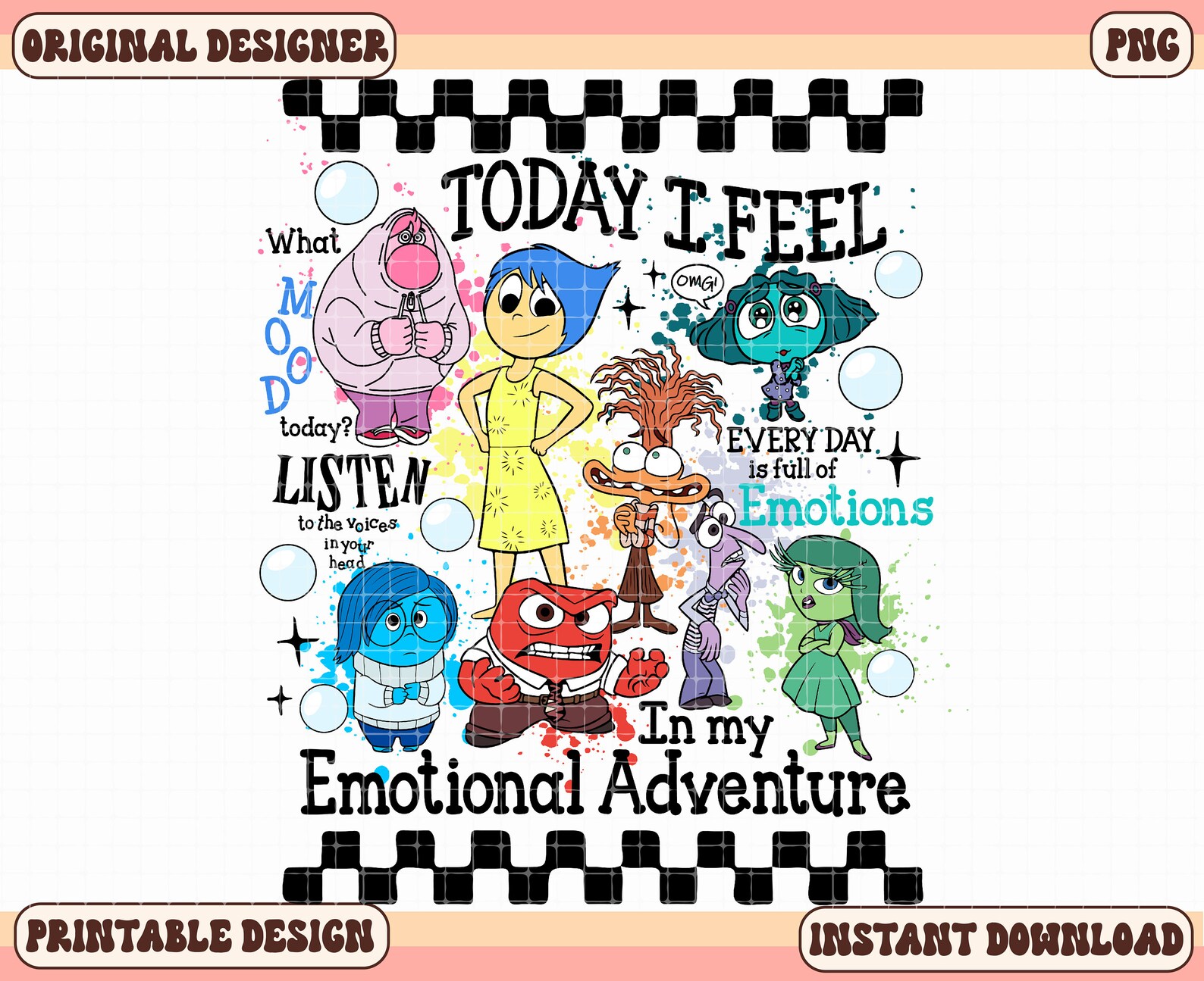 Inside Out Png, Today I Feel Png, Inside Out Characters, It's Okay to ...
