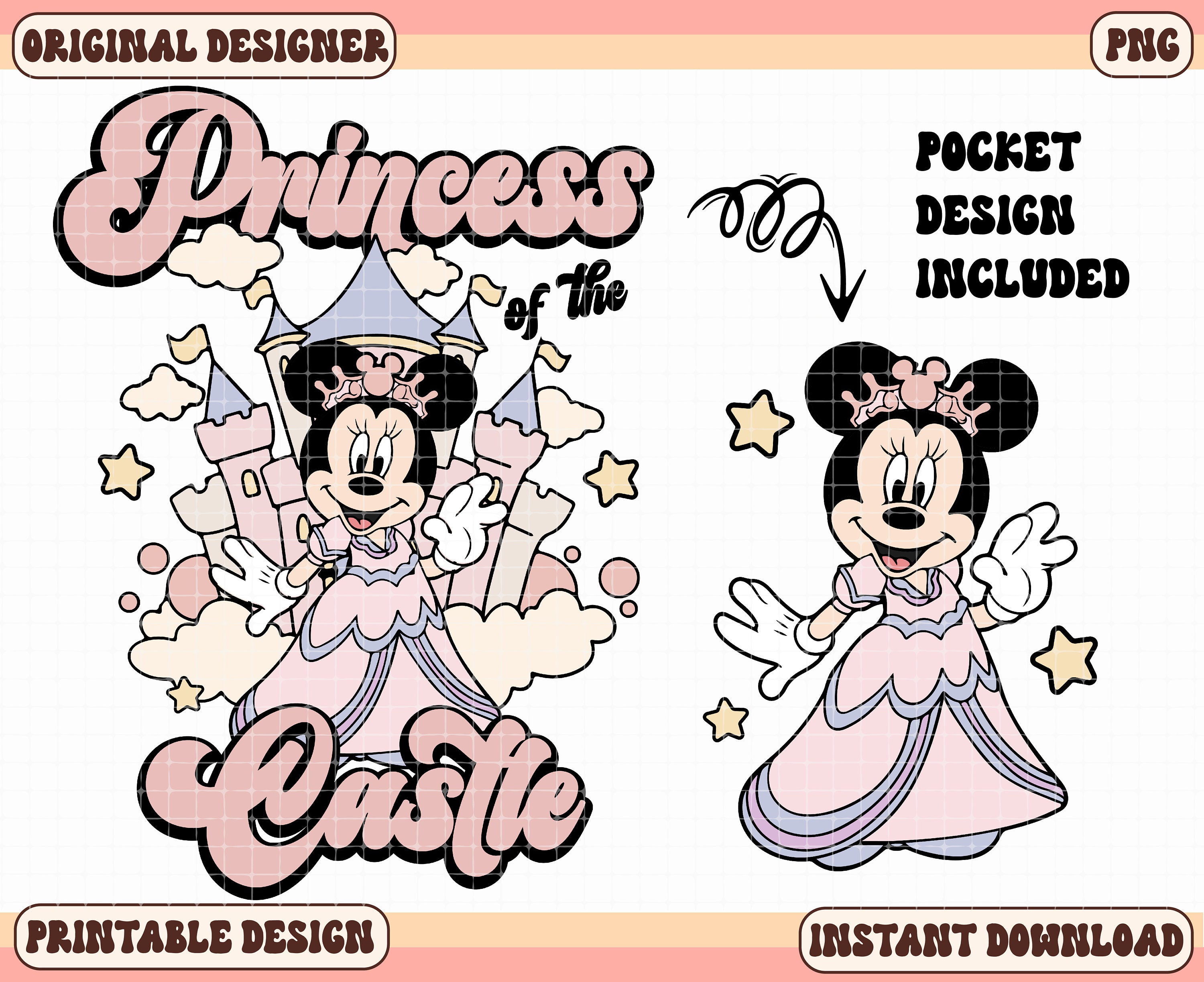 Princess of the Castle Minnie Mouse Png Sublimation Design Download ...