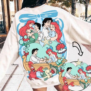 Little Mermaid Valentine Png, Cute Valentine Png, Ariel and Eric Png ...