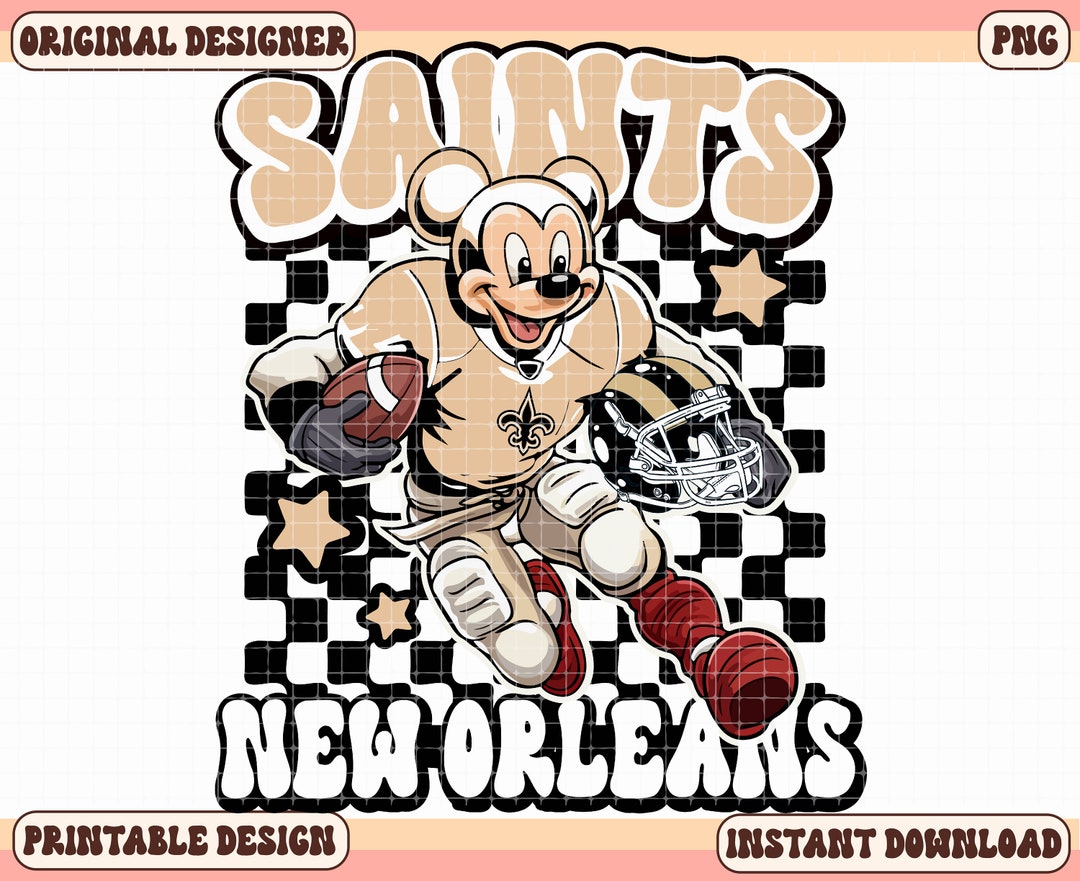 Mouse American Football PNG, Saints Football Png, Football Sublimation ...