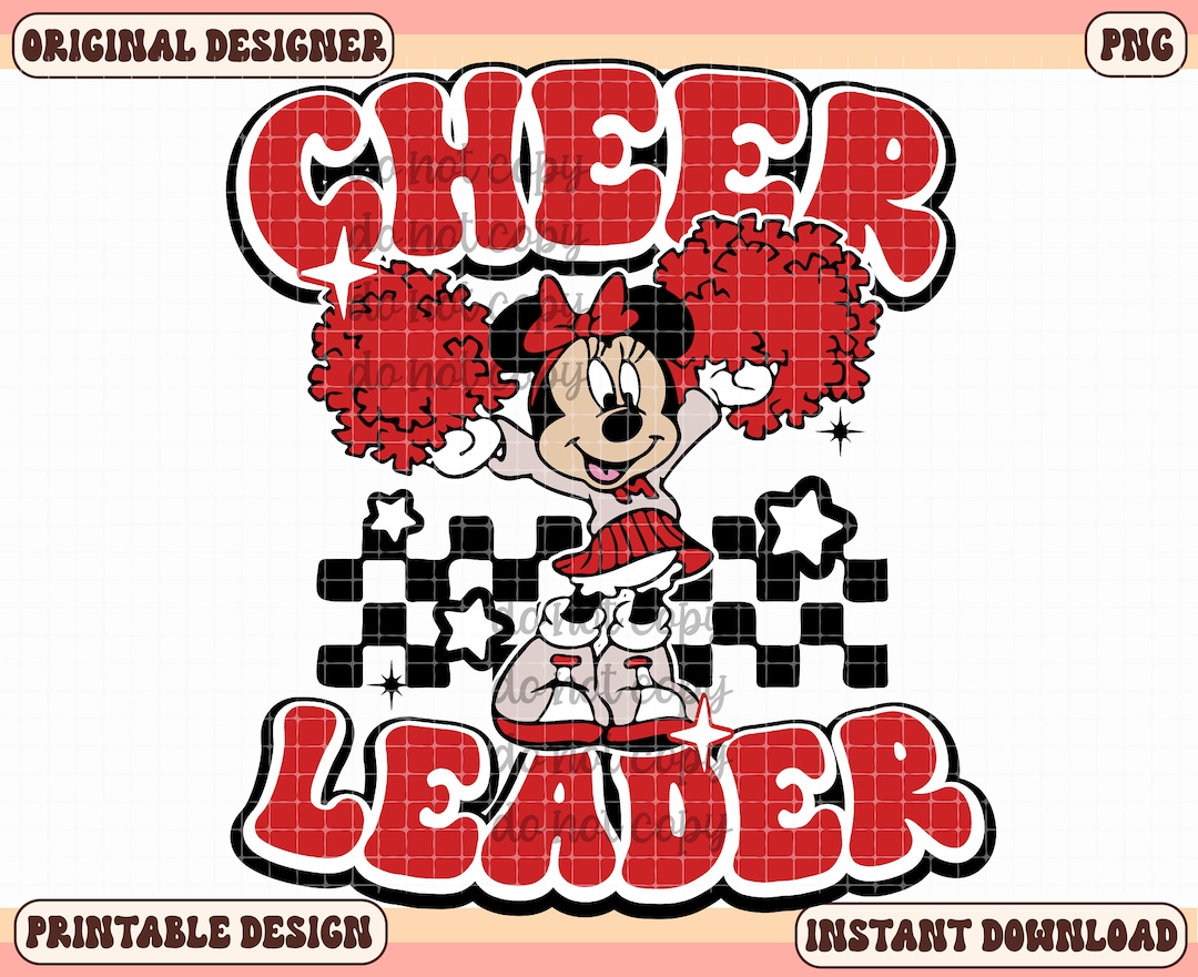 Cheerleader PNG, Cheer PNG, Mouse Cheer Leader Png, Cheer Mom Png, Mama ...