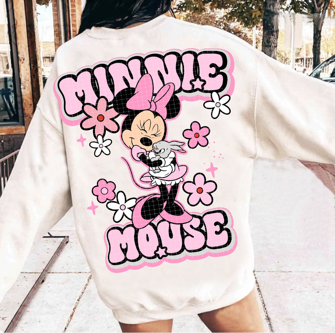 Minnie Mouse Png Sublimation, Mouse Valentines Png, Groovy Sublimation ...