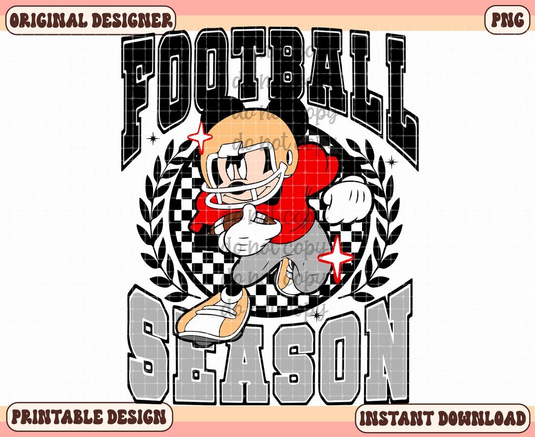 Football Season Png, Mouse Football Png, Football Sublimation Design ...