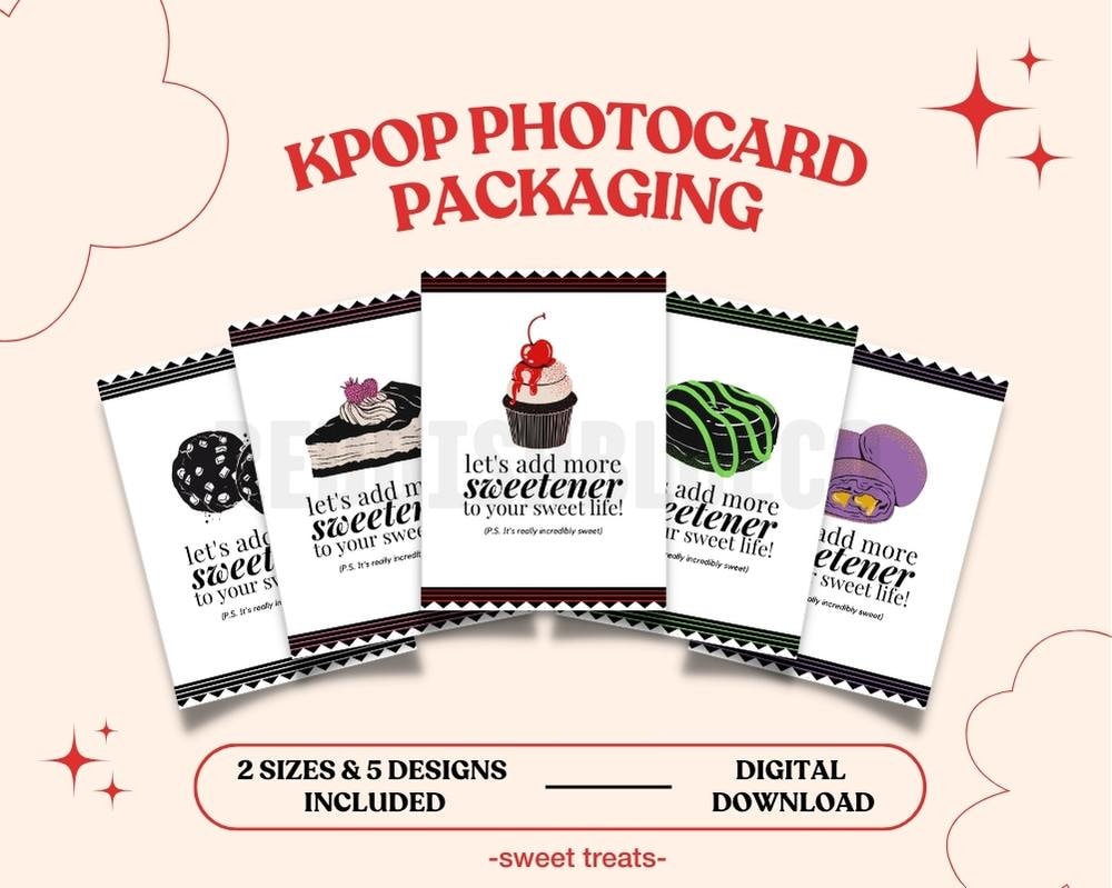 Kpop Photocard Packaging Digital Download, Printable PC Toploader ...