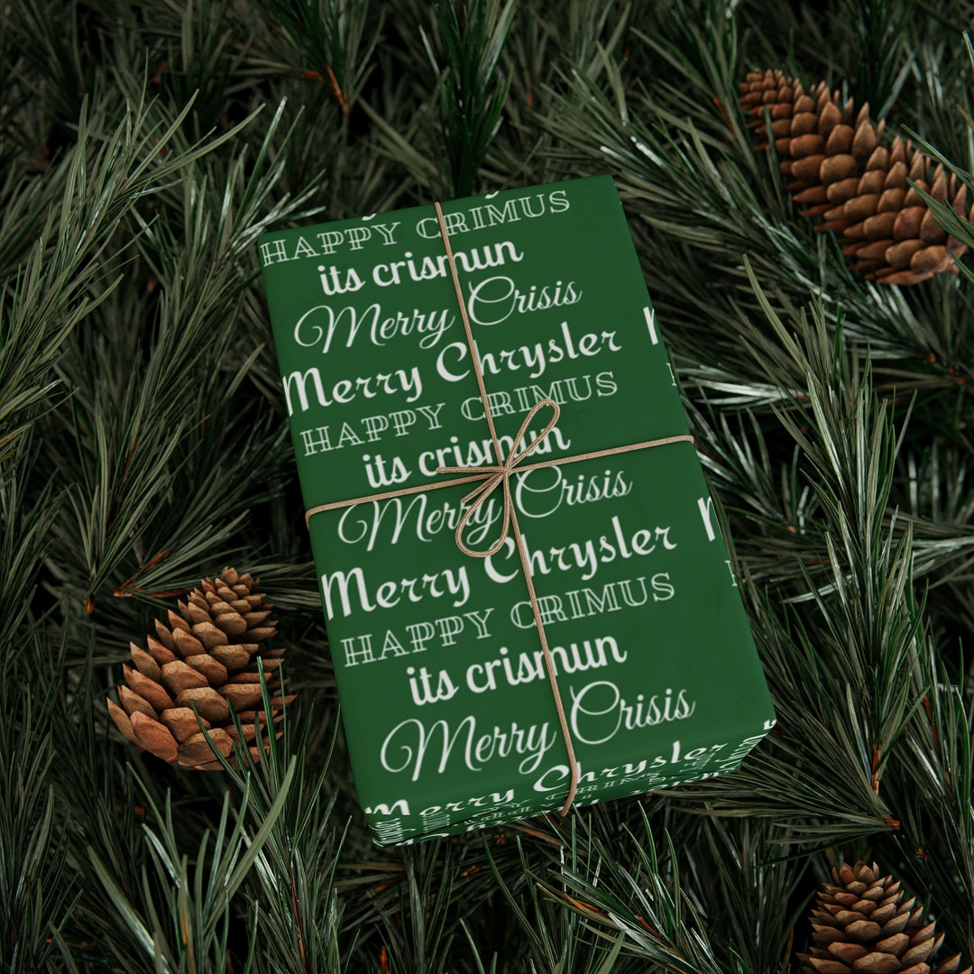 Happy Crimus Its Chrismun Merry Crisis Merry Chrysler Wrapping - Etsy