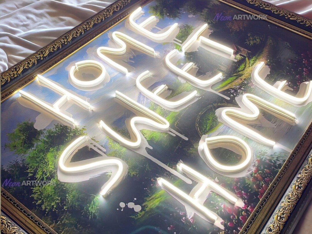 Home Sweet Home Neon Sign Art Neon Art Neon Sign Bedroom Neon ...