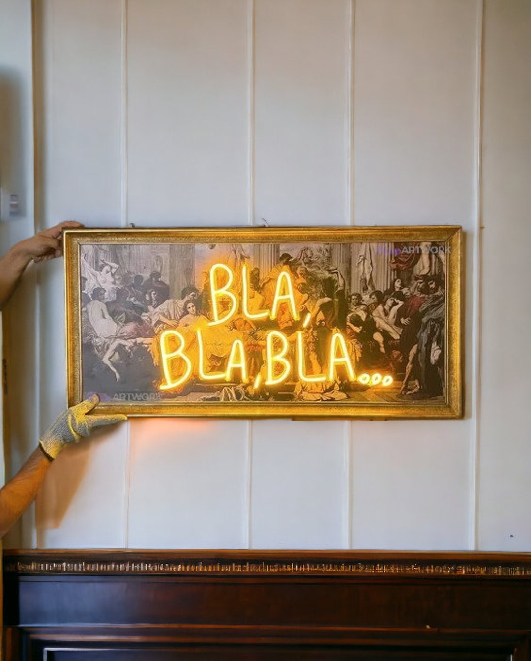Bla Bla Bla Neon Sign Art Neon Art Neon Sign Bedroom Neon Decorations ...