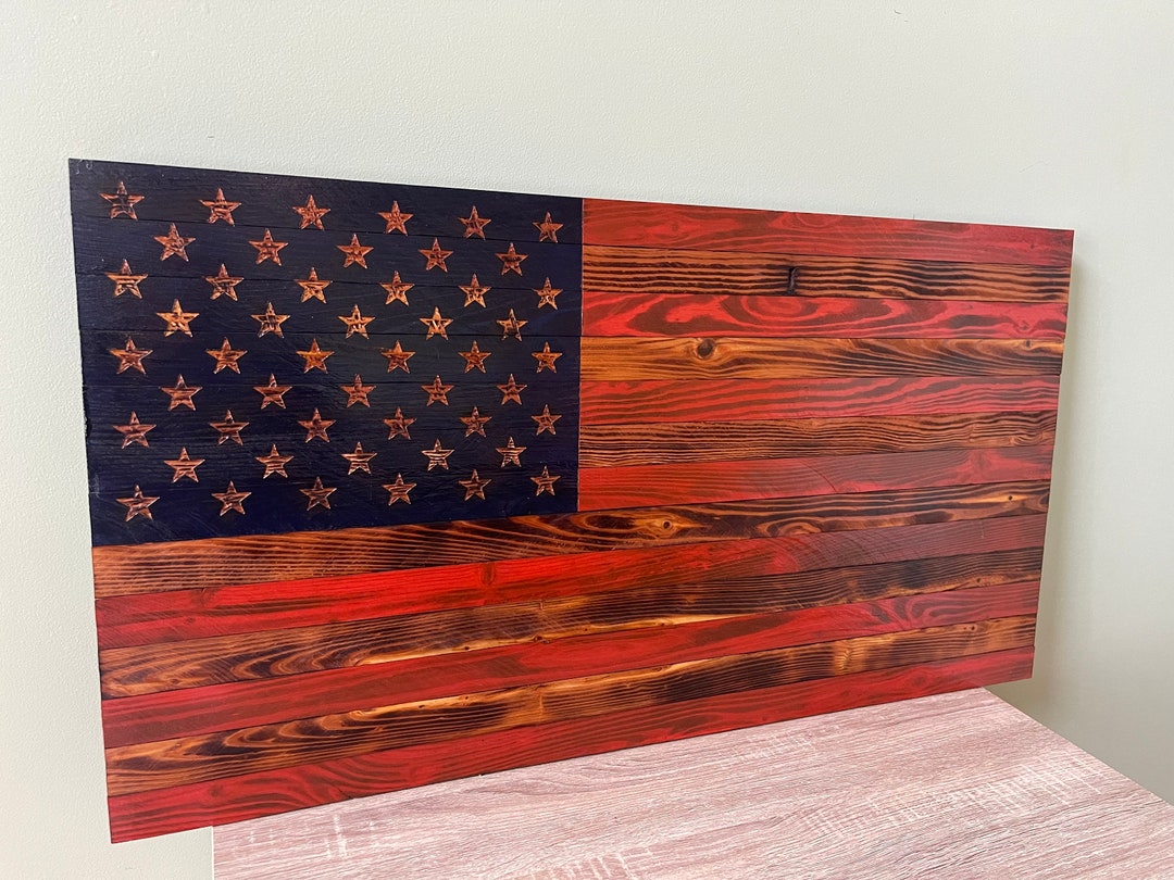 Rustic American Flag, Wood Flag, Distressed American Flag , American ...