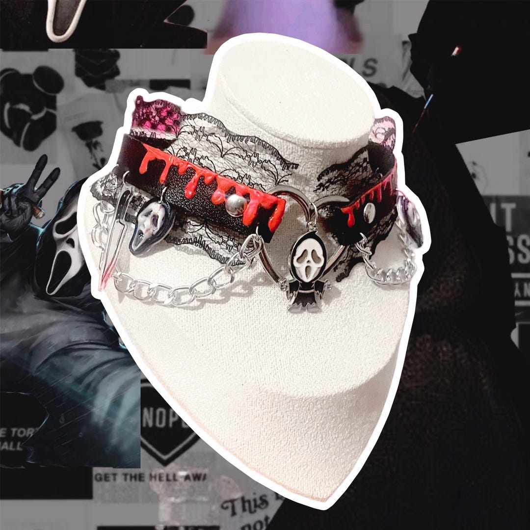 Ghostface Choker Halloween Ghost Face Mask Costume Horror Movie ...